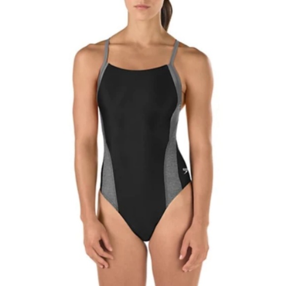 Speedo | Swim | Nwt Speedo Pro Lt Sz Relaunch Splice Flyback Swimsuit Black Grey | Poshmark